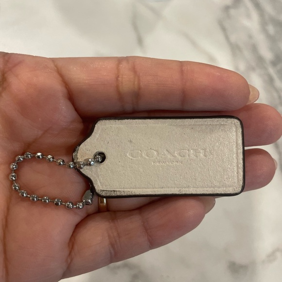 Coach | Bags | Coach Ivory Leather Keychain | Poshmark
